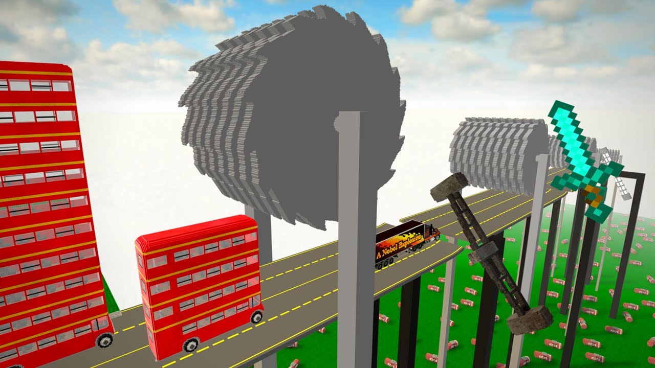 Big & Small Cogwheel and Minecraft Diamond Sword + Giant Hammer Vs Cars ...