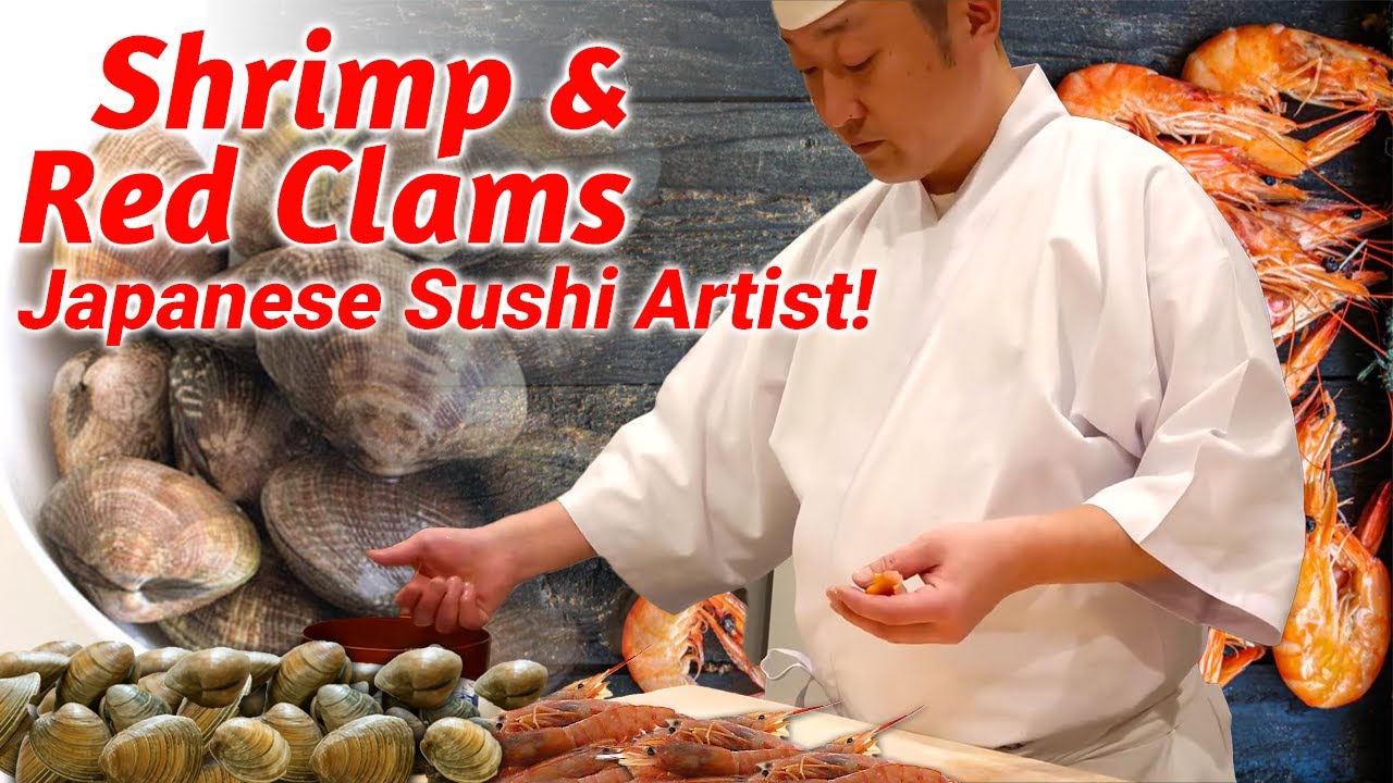 Japanese Sushi Craftsman! Shrimp and Red Shellfish - YouTube