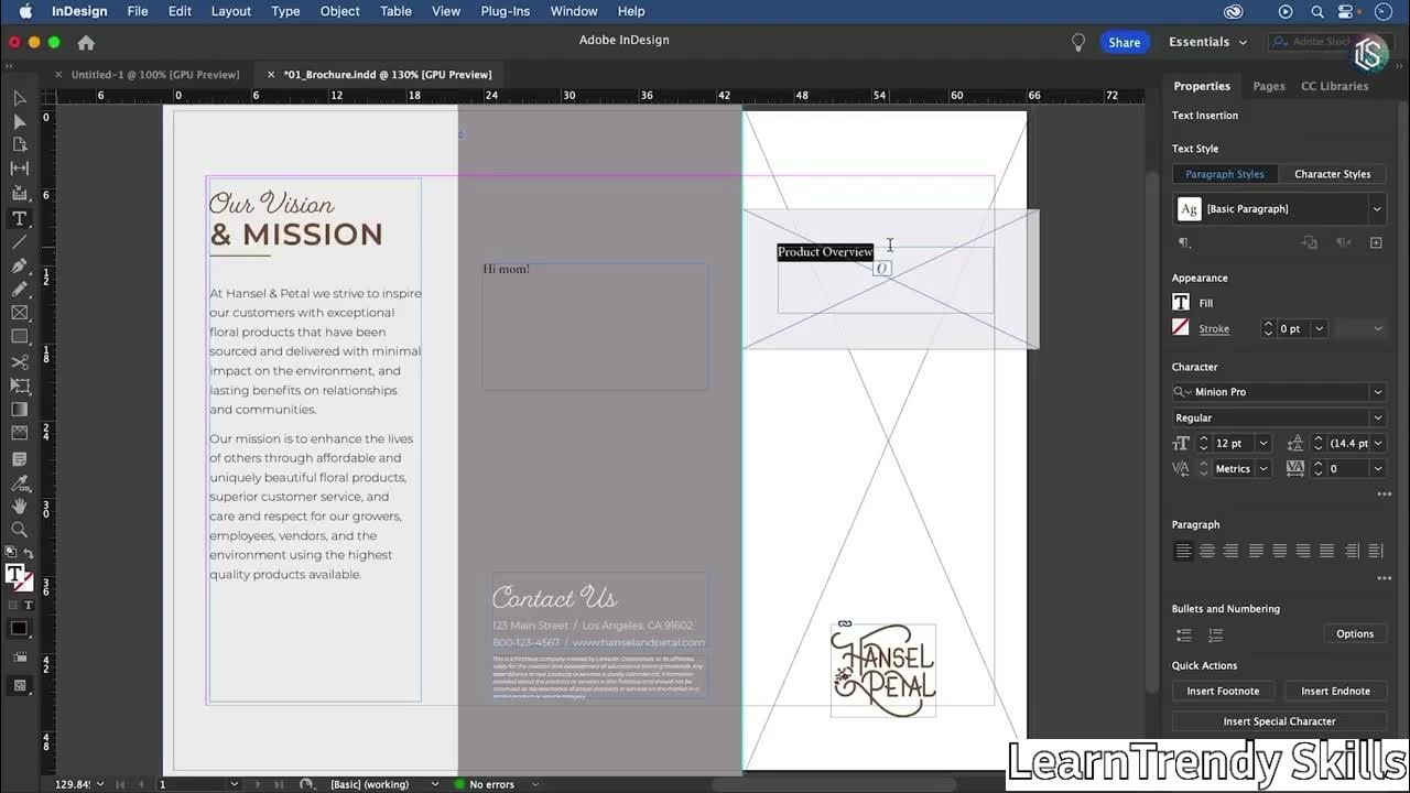 ️ Adding or Editing Text in Adobe InDesign 2024 | Essential Training ...