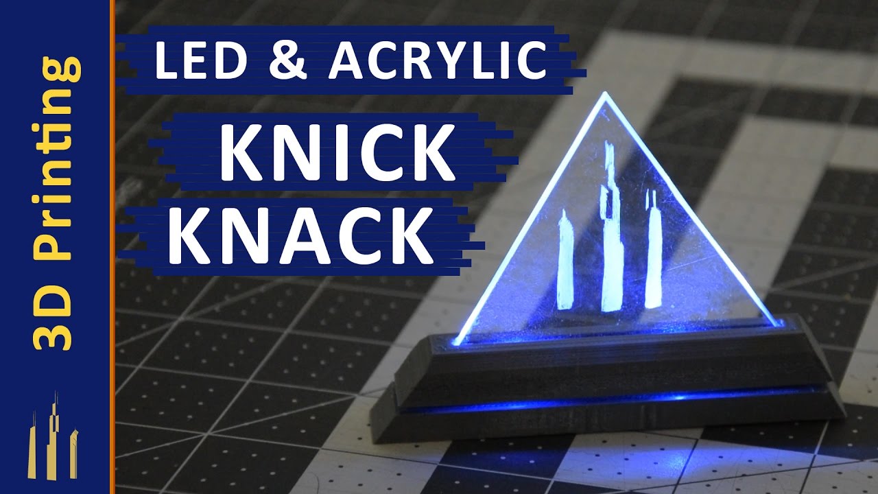 Light-Up 3D Printed Decoration with LEDs and Acrylic - YouTube