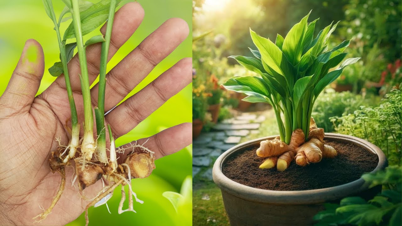 Growing Ginger From Small Cutting - YouTube