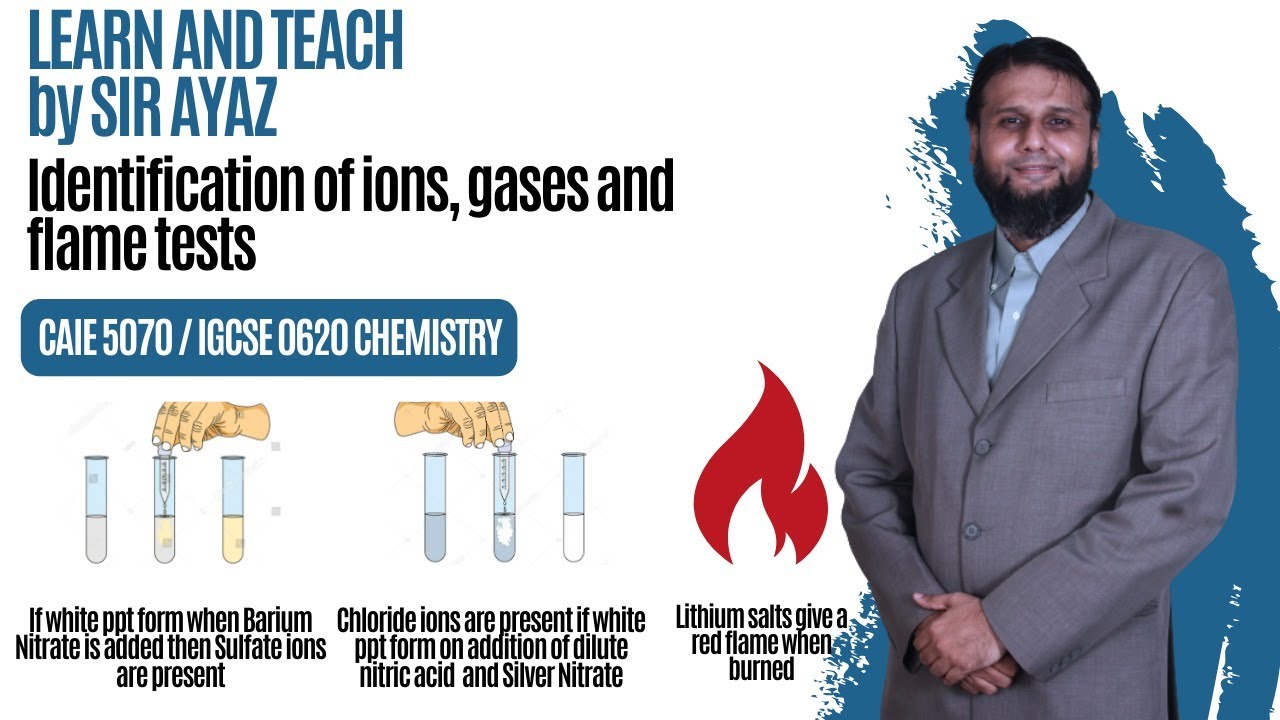 IDENTIFICATION OF GASES & FLAME TESTS (SYLLABUS CODE 5070 & 0620) - YouTube