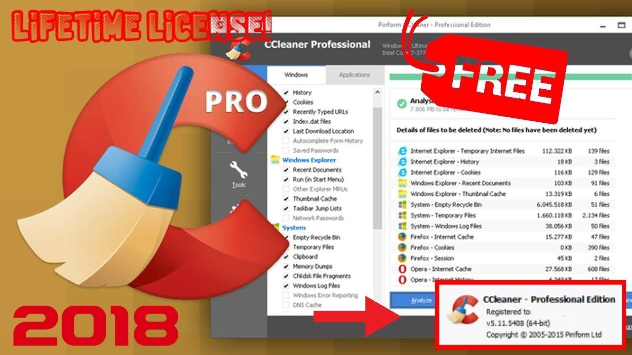 How To Get CCleaner Professional Lifetime License 2018 - YouTube