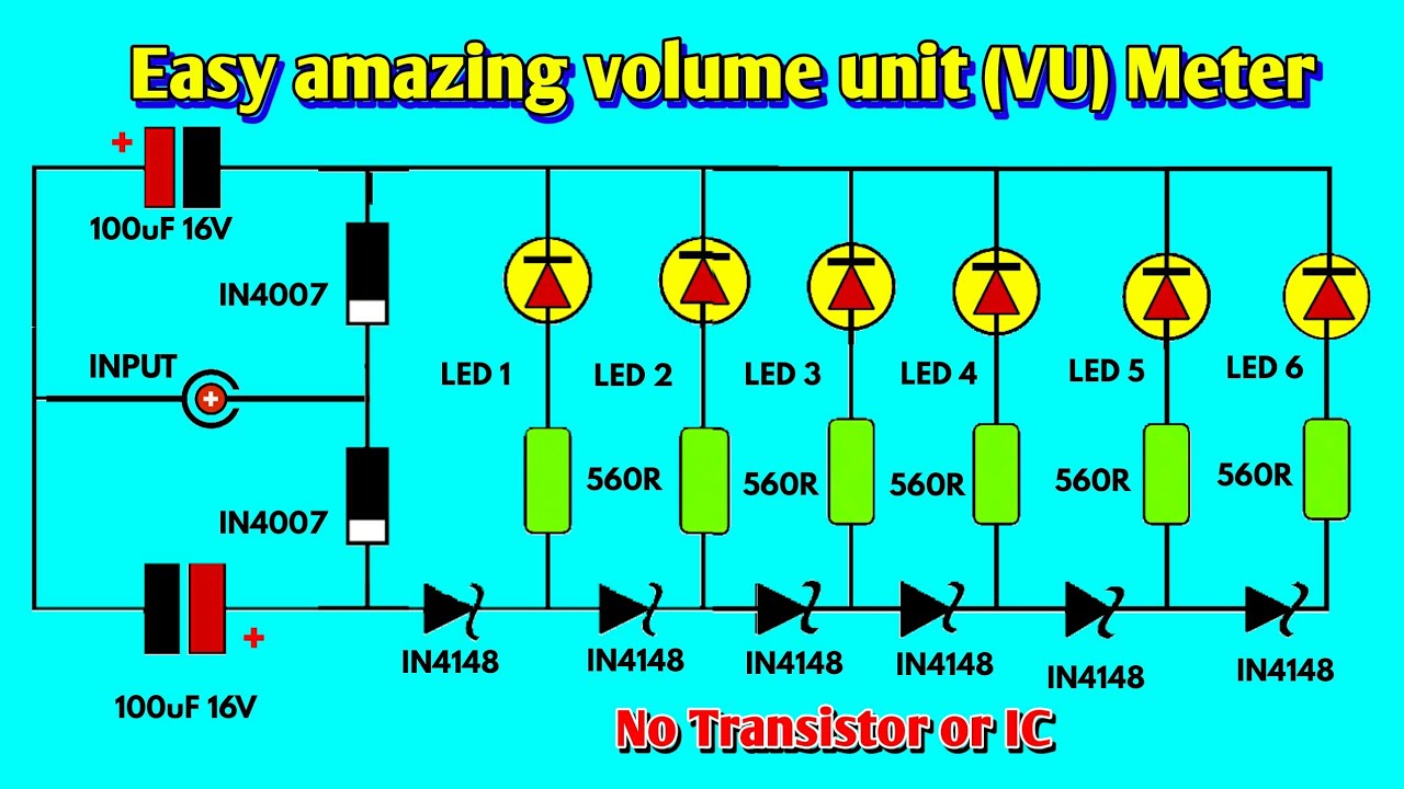 AMAZING VOLUME UNIT METER MAKING WITHOUT IC OR TRANSISTORS || HOMEMADE ...