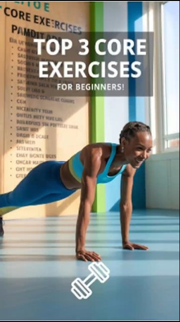 Top 3 Core Exercises For Beginners #fitness #exercise #motivation # ...