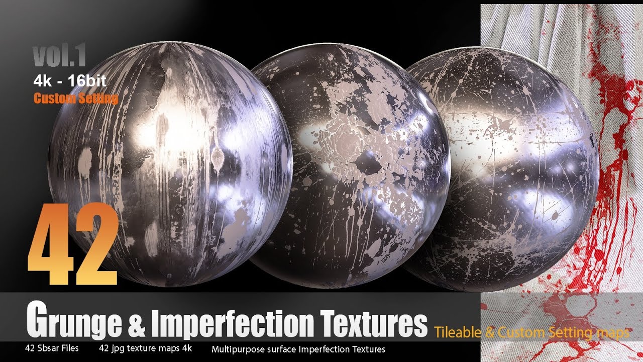 How to use Grunge & Imperfection Textures on substance 3d painter - YouTube