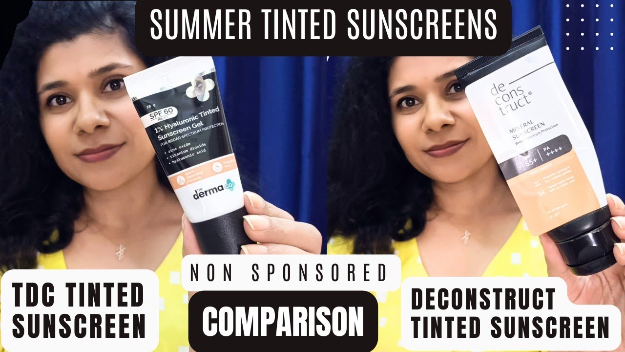 The derma co tinted sunscreen 🆚 deconstruct tinted sunscreen | Honest ...