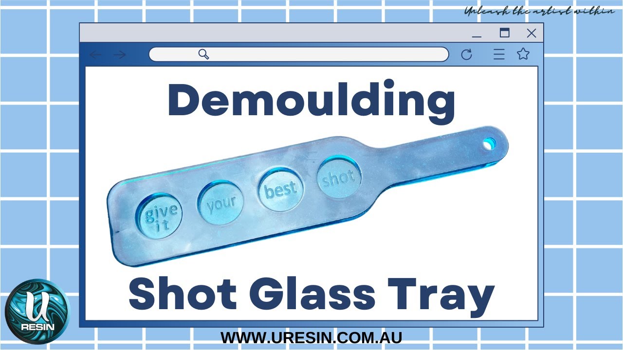 U RESIN | Demoulding a Resin Shot Glass Tray - YouTube