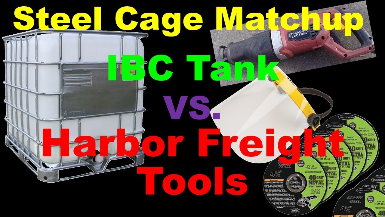 No. 248 Steel Cage Totes Cut Into Planters With Harbor Freight Tools ...
