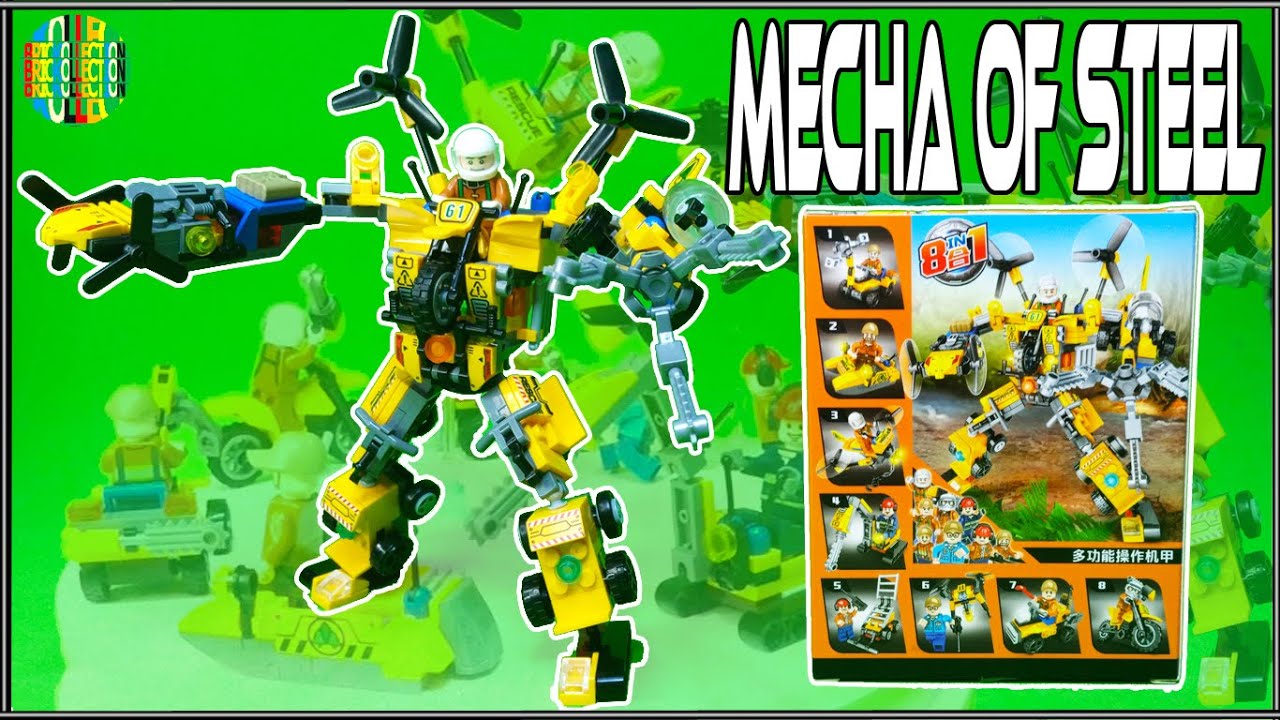 LEGO 8IN1 Mecha of Steel Mech Compatible With LEGO Bricks - YouTube