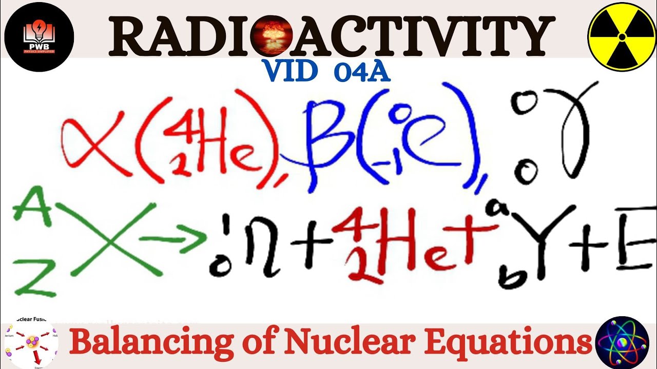 Radioactivity:How to Balance and Solve Nuclear Equations| Calculations ...