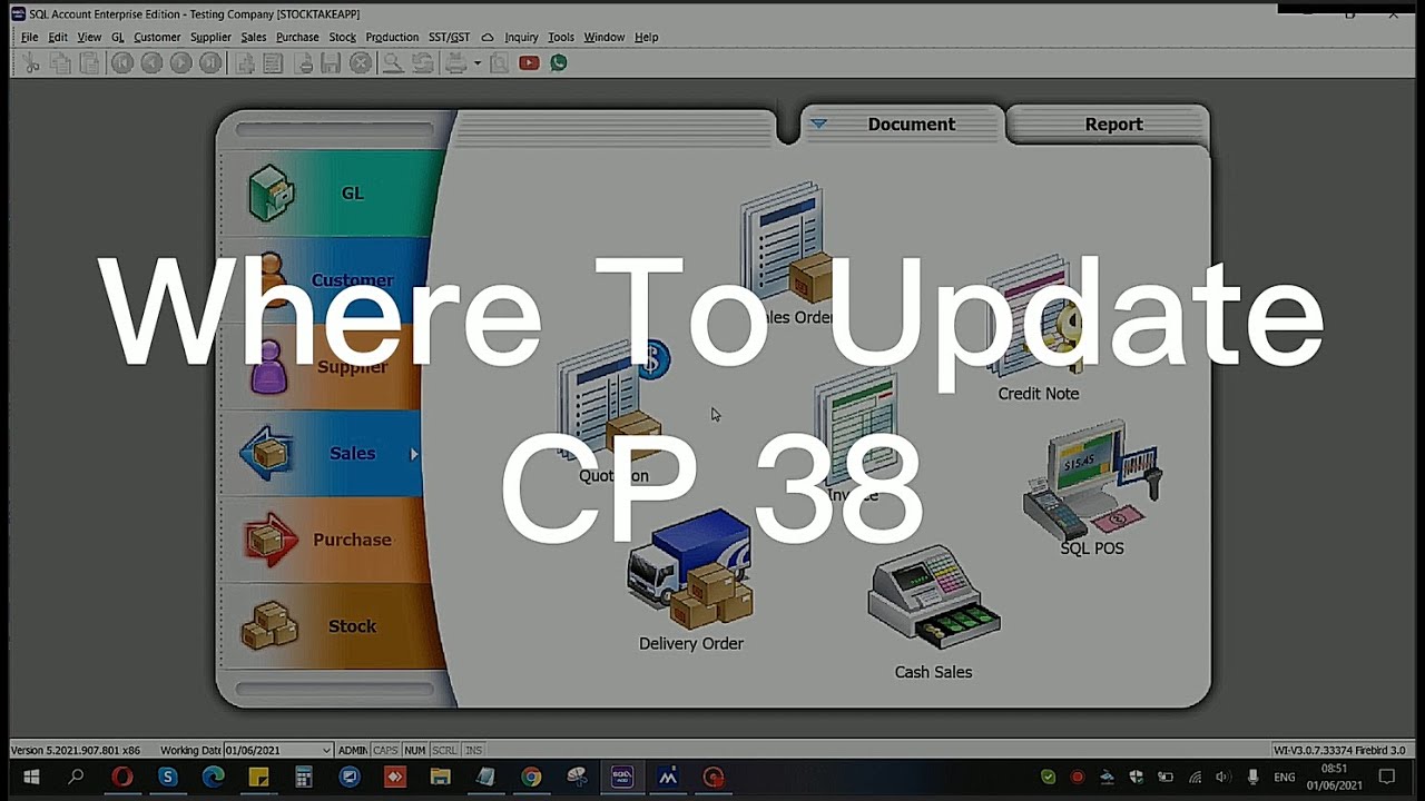 Where To Update CP 38 该在哪里更新CP38 | SQL Payroll - YouTube
