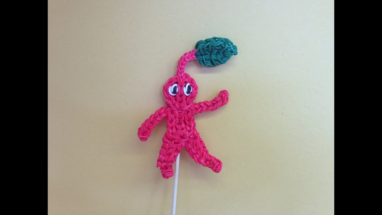 Red PIKMIN with LEAF (Nintendo) rainbow Loom - YouTube