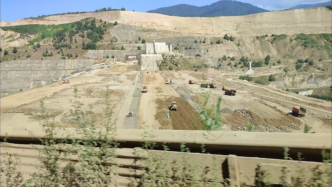 Dam construction route: Water storage path behind the dam🏞️🌲 - YouTube