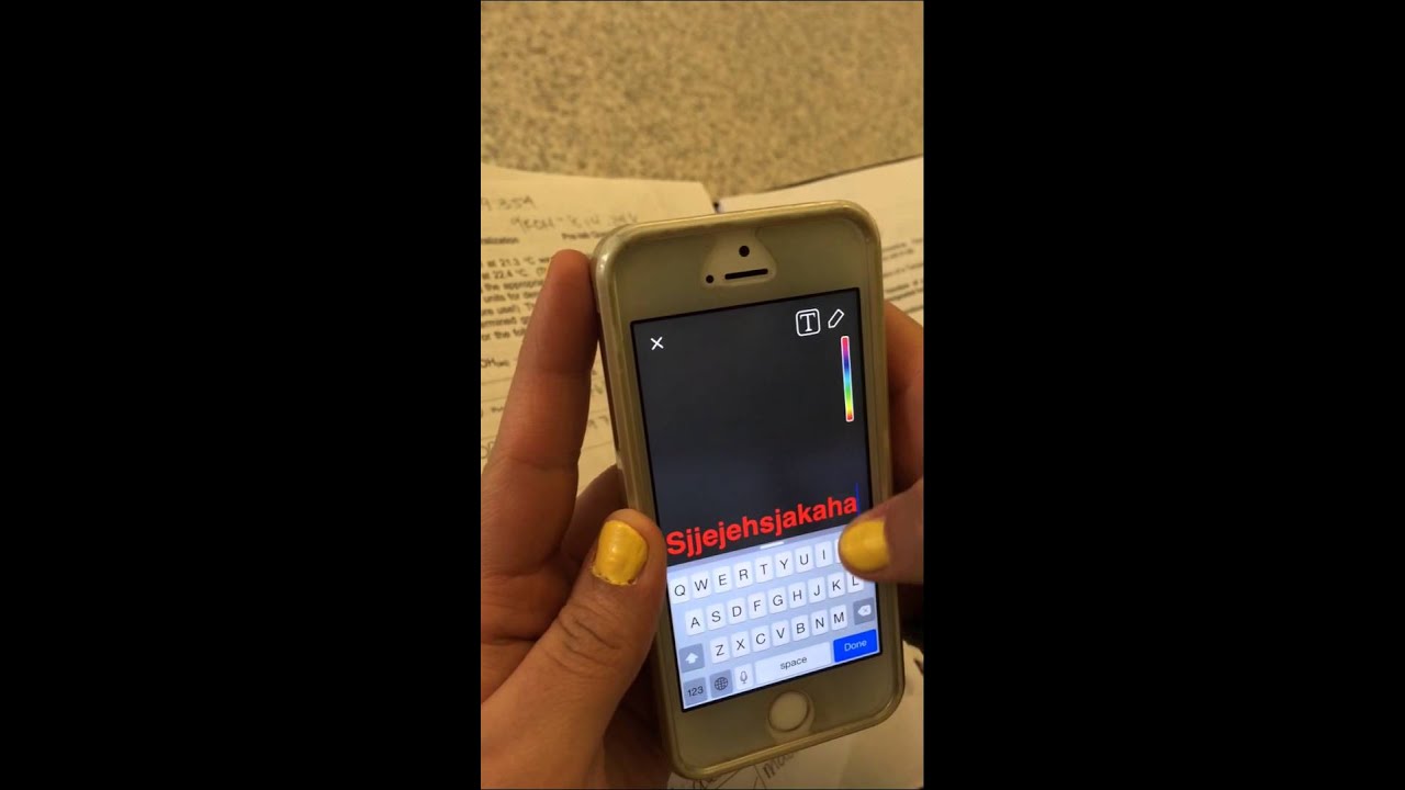 How to change the snapchat text color for iPhone - YouTube