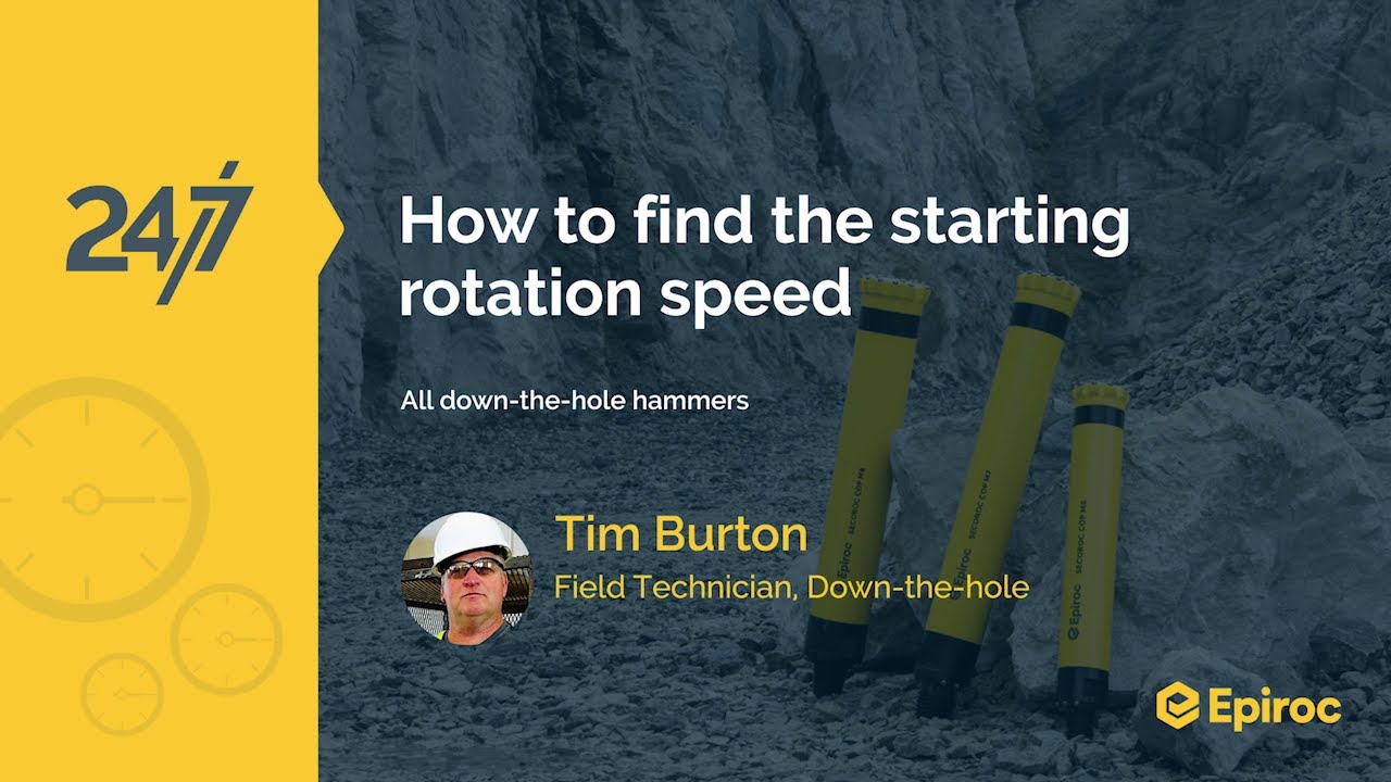 How to find the starting rotation speed | All Epiroc hammers - YouTube