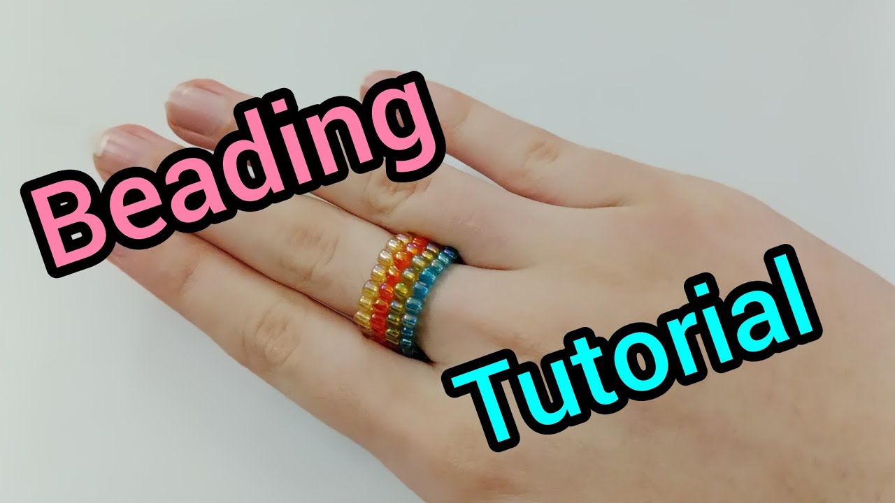 Beading Tutorial | Beaded Ring - YouTube