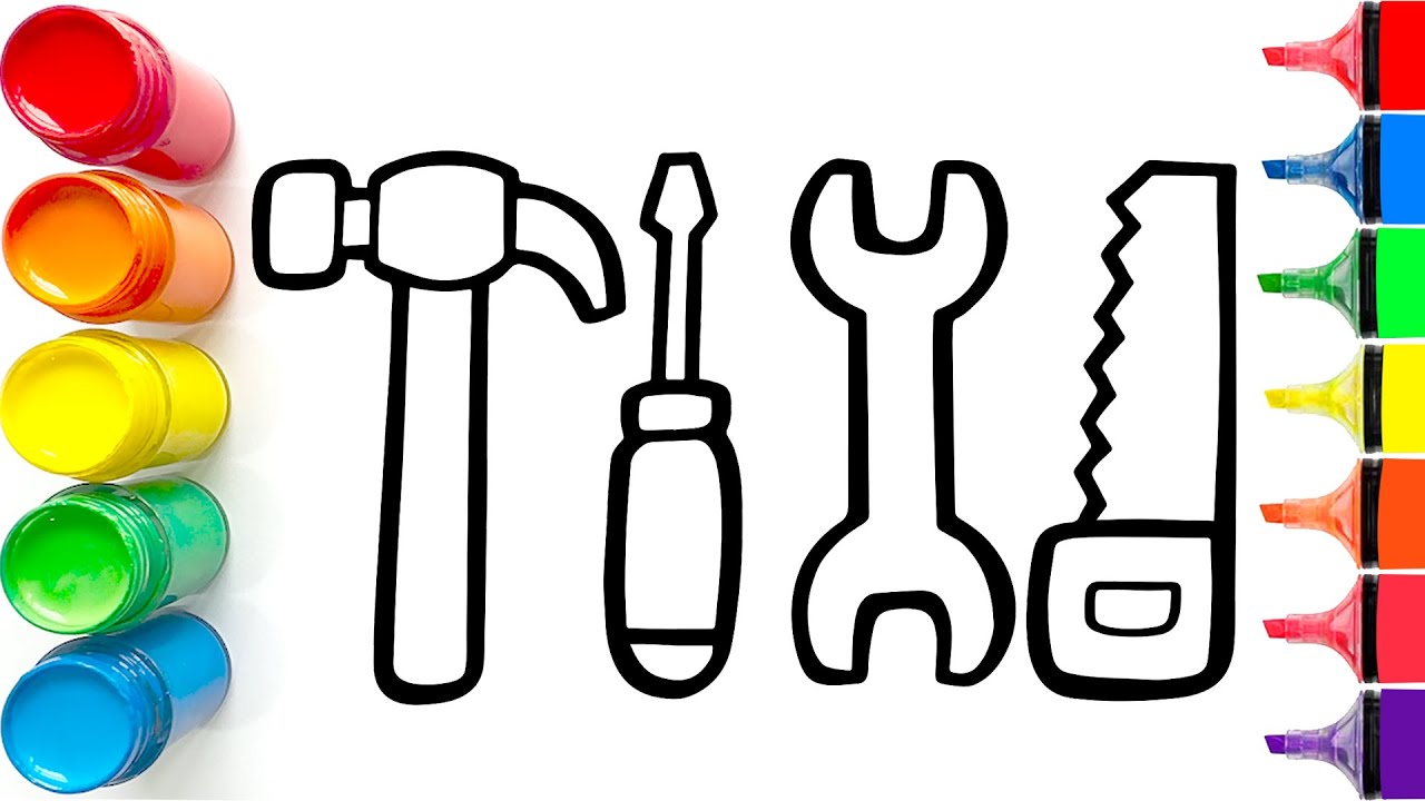 How to Draw a Set of Mechanic Tools | Easy Step by Step Tutorial - YouTube
