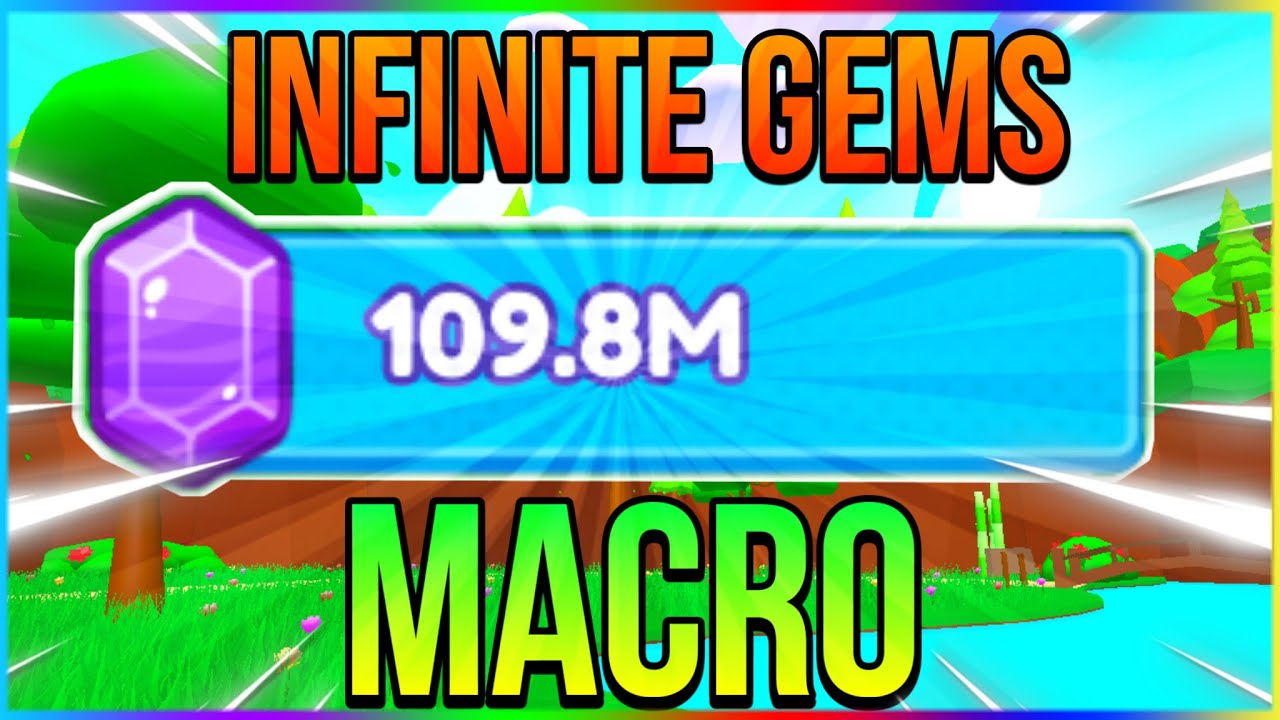 How To MACRO Gems In Bubble Gum Legends | Infinity Gems 💎 (Roblox ...