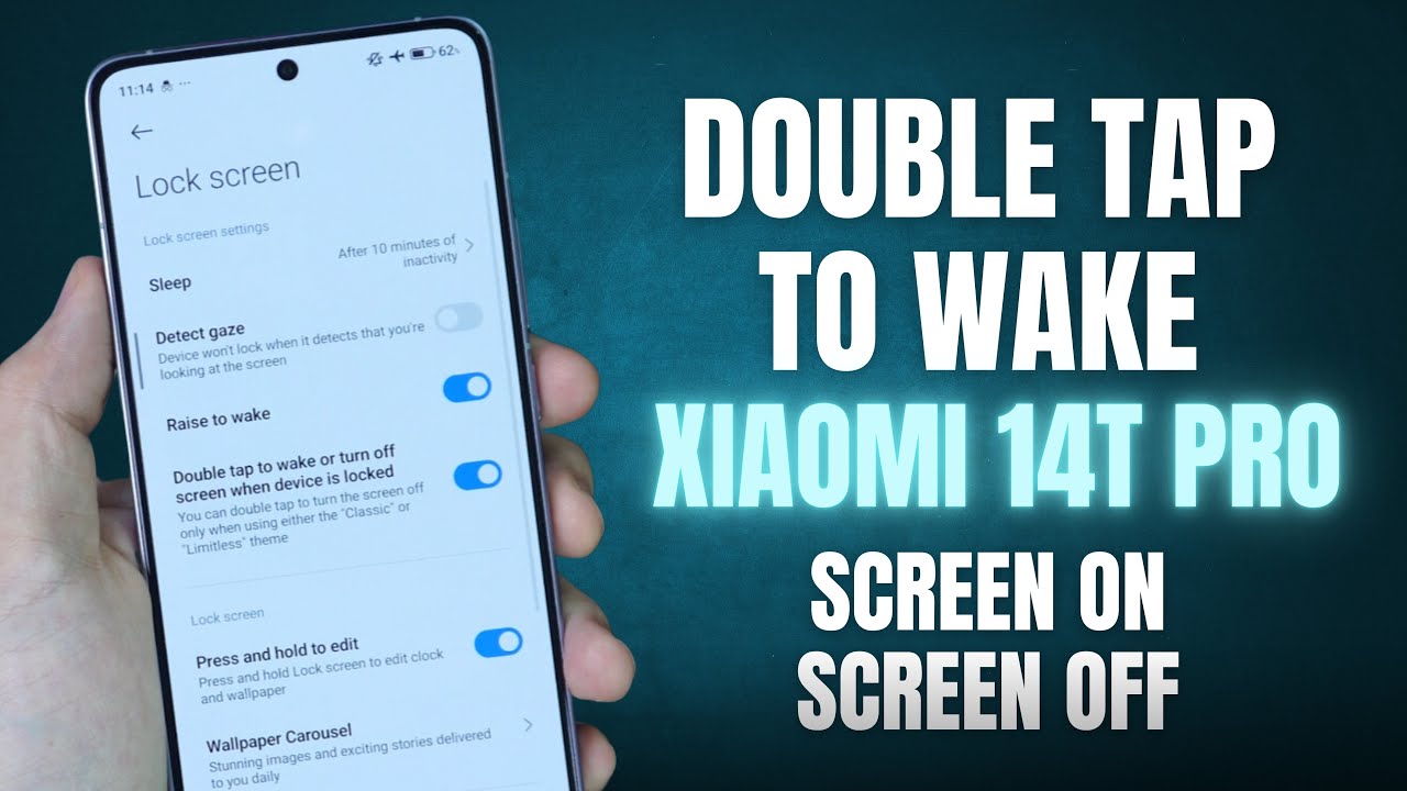 How to enable double tap to on screen Xiaomi 14T PRO - YouTube