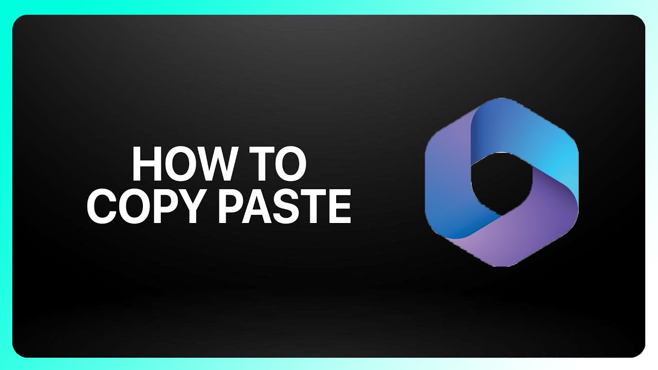How To Copy Paste In Microsoft 365 Tutorial - YouTube