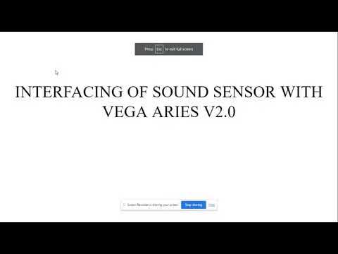 Interfacing of sound sensor with VEGA ARIES V2.0 - YouTube