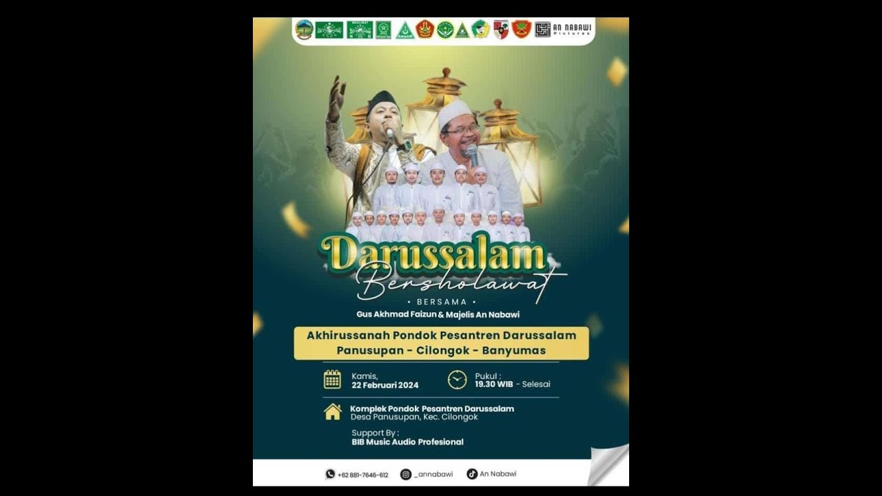 PONPES DARUSSALAM BERSHOLAWAT Bersama Gus AHMAD FAIZUN (rawalo) - YouTube
