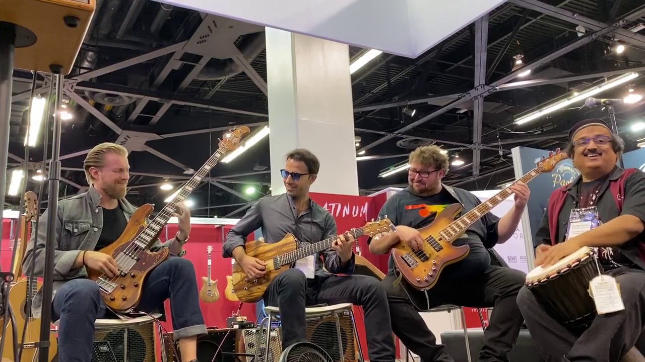 Hadrien Feruad, Federico Malaman, Dario Chiazzolino guitar and Kalyan ...