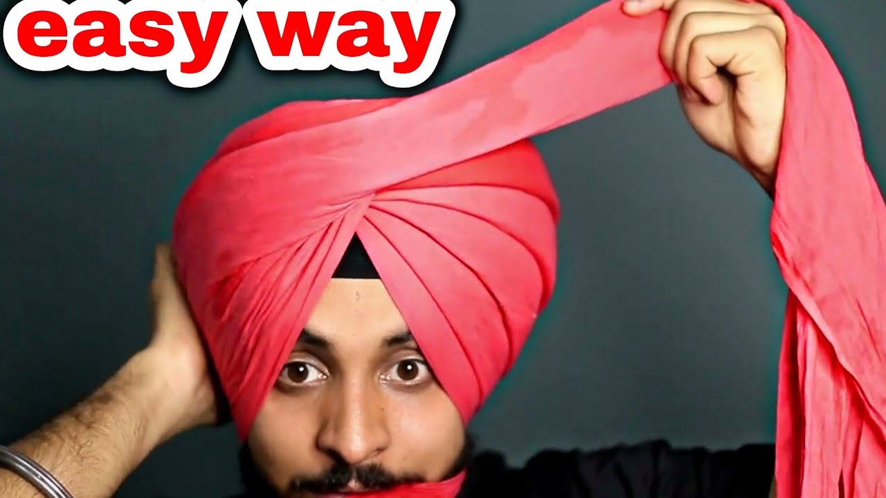 How to tie patiala shahi turban perfect shape - YouTube