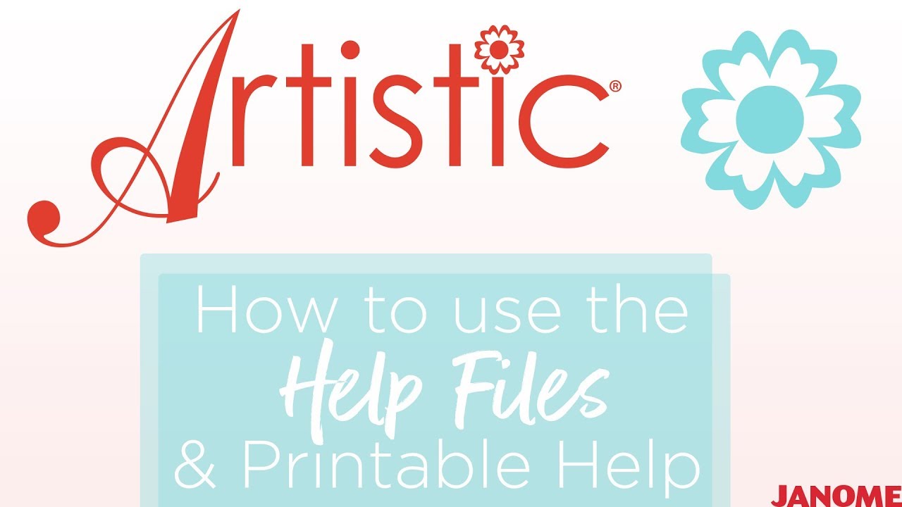 Artistic Digitizer: How to Use the Help Files and Printable Help - YouTube