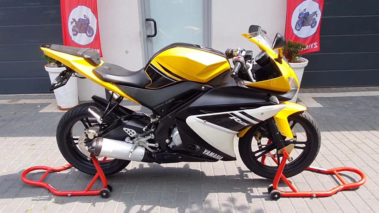 Yamaha YZF R-125 2008 Yellow MotoRW - YouTube
