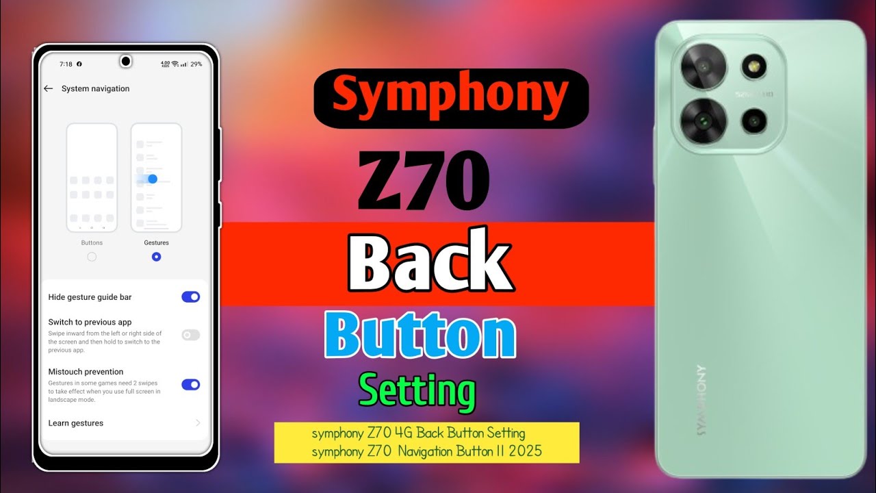 How To symphony Z70 4G Back Button Navigation Button || 2025 - YouTube