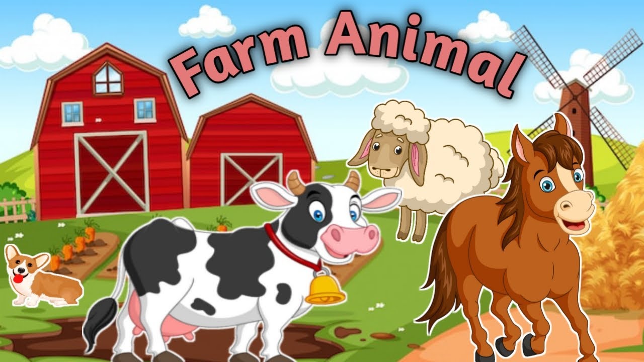 Farm Animal for kids | learn farm animal name for children | parha ...
