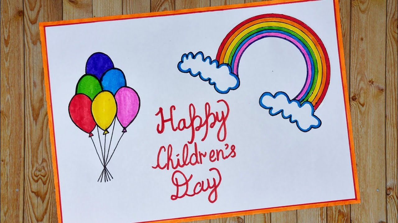 Easy Children's Day Drawing // Children's Day Poster Drawing ...