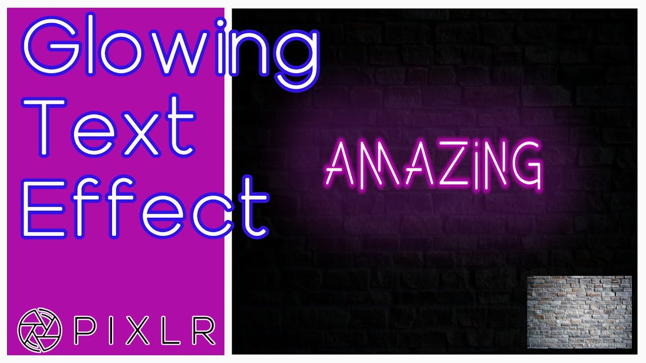 Pixlr E Tutorial - How to make Glowing Text Effext in Pixlr E - YouTube