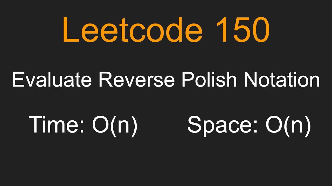 Evaluate Reverse Polish Notation - Leetcode 150 - Python - YouTube
