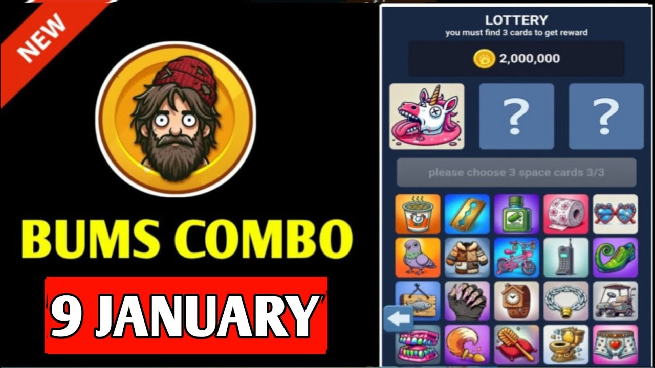 Bums Daily lottery cards 9 January | Bums Today Daily Combo Cards ...