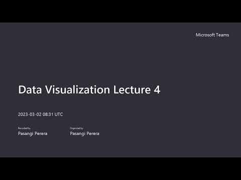 Data Visualization Lecture 4 - 2023 - YouTube