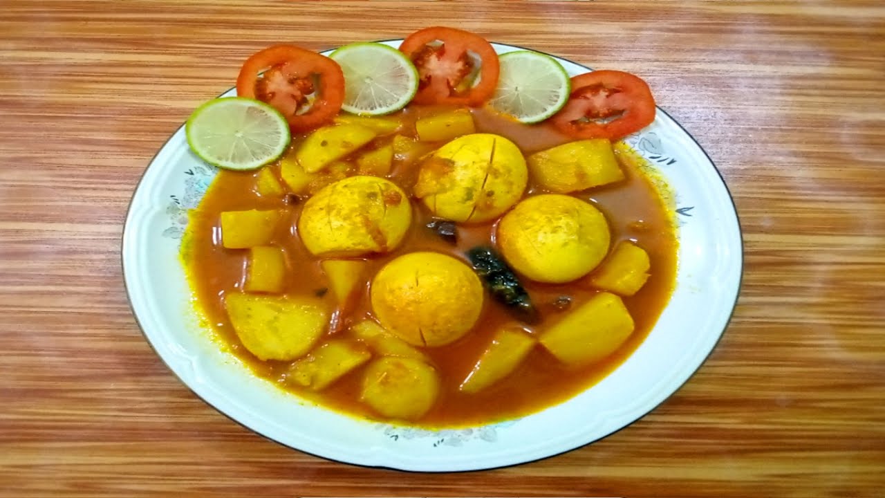 ডিম আলুর ঝোল | dim aloo jhol | dimer jhol recipe | egg curry with ...