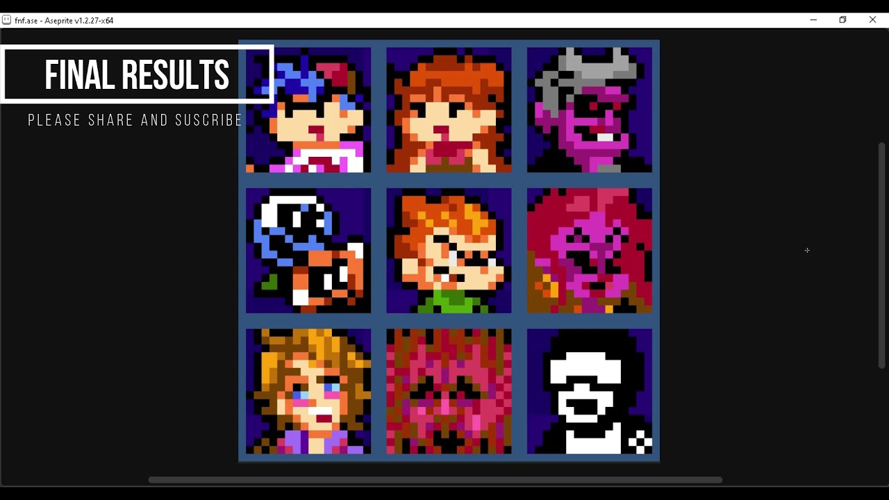 Friday Night Funkin Pixel Art. - YouTube