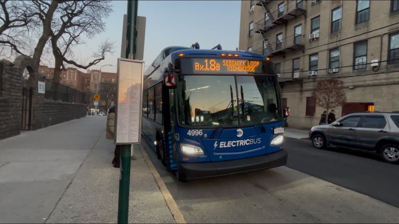 MTA NYCT Bus: 2024 NFI XE40 NG #4996 on Bx18B to SEDGWICK LOOP ...