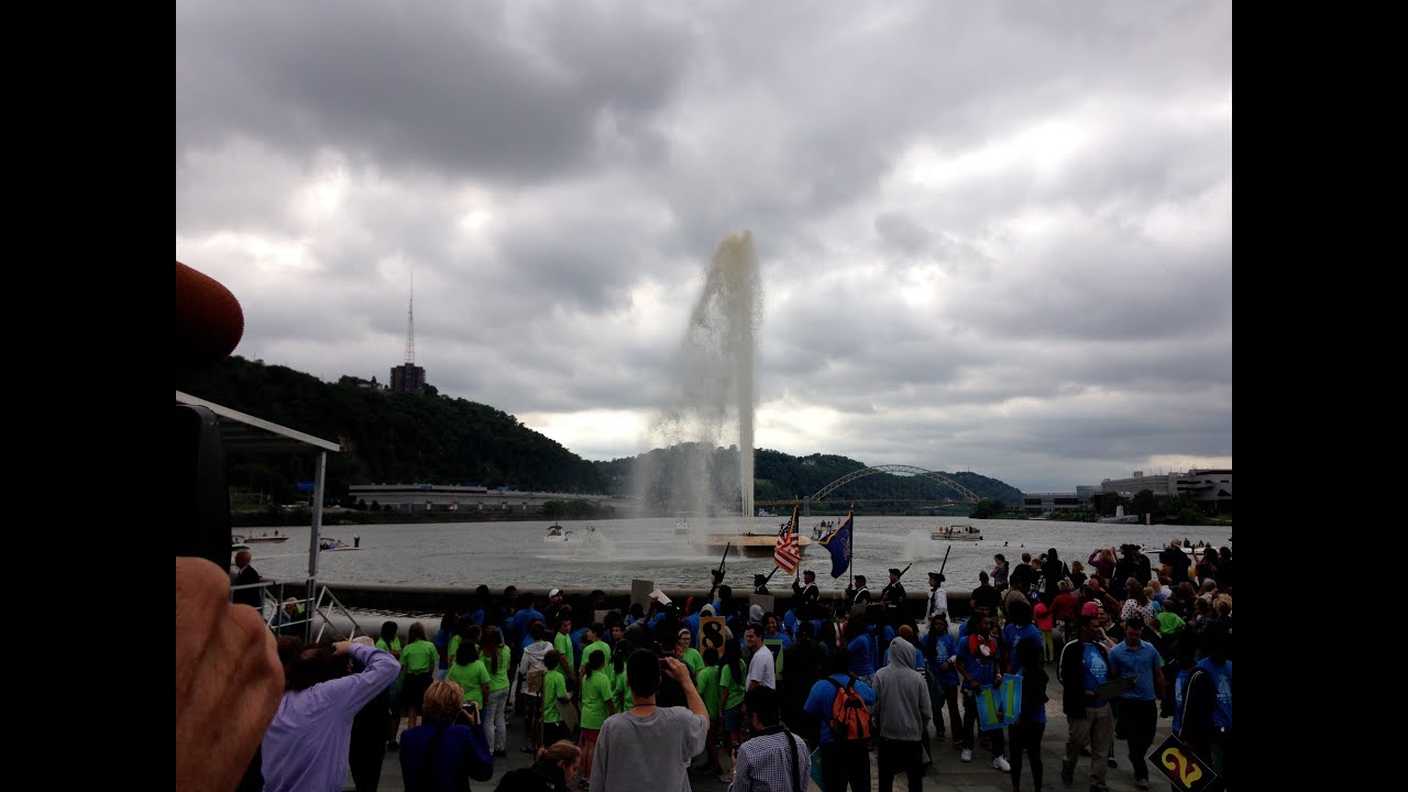 The Point State Park Fountain in Pittsburgh is back on!! - YouTube
