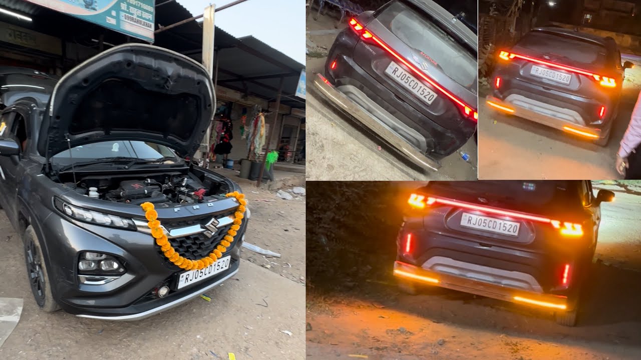 Maruti FRONX new rear guard, steel lighting, Walla - YouTube