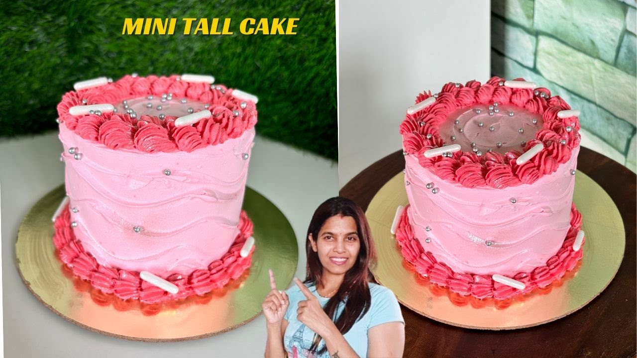 MINI TALL CAKE | 400 gm Tall Cake |Whipped Cream Cake - YouTube