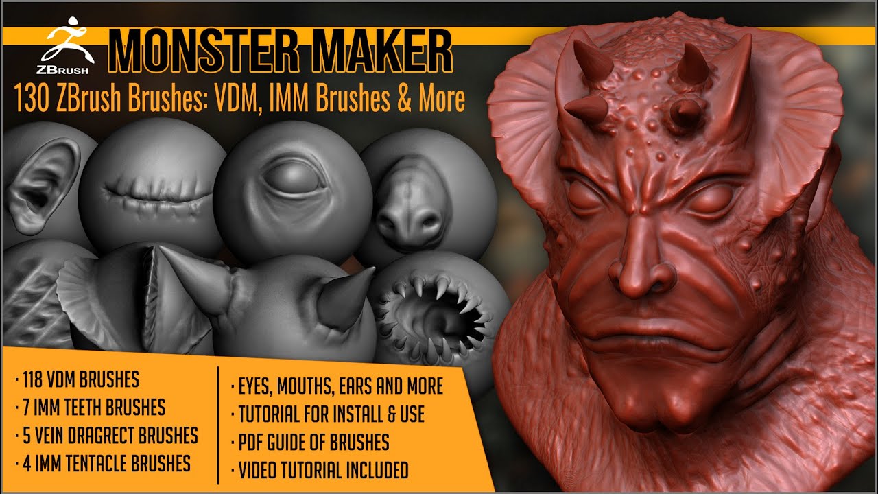 Make monsters inside ZBrush with Monster Maker by Artistic Squad - YouTube