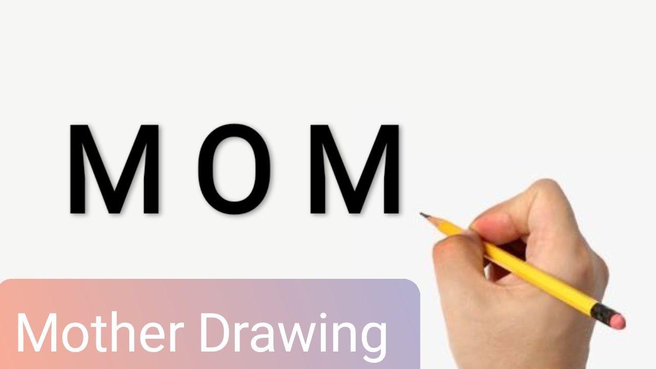 How to draw easy Mother Drawing for M O M || Easy drawing| #viralvideo ...