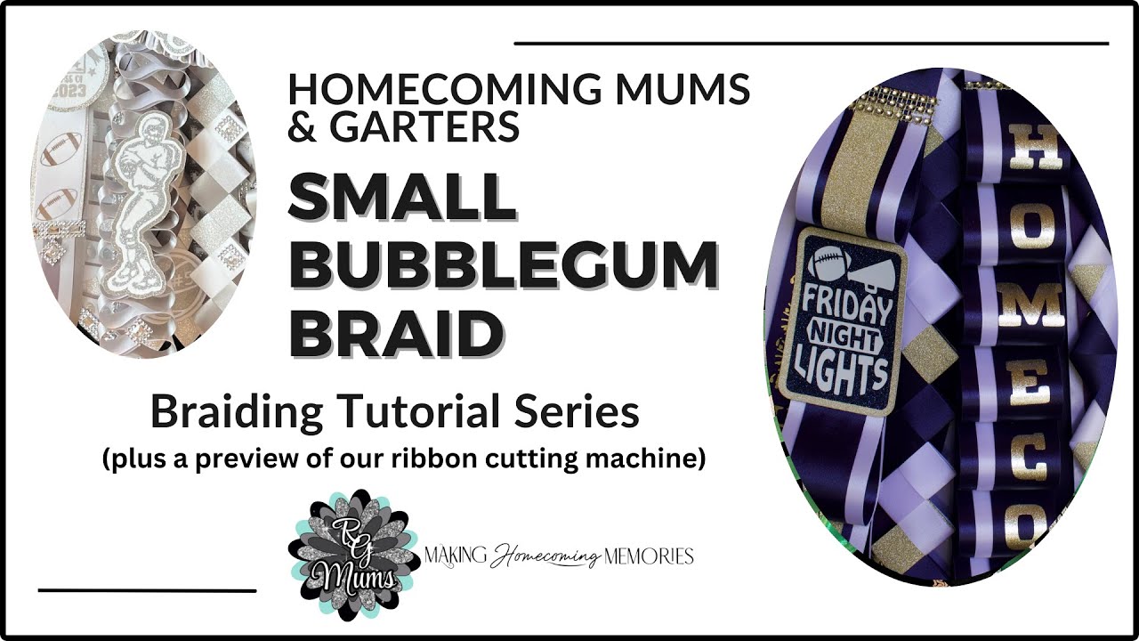 Small Bubblegum Homecoming Mum Braid How to Make | Full Tutorial (PLUS preview of our ribbon ...