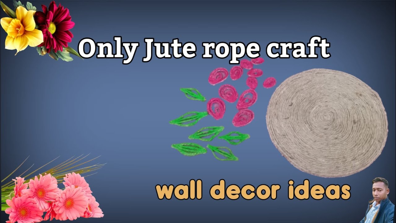 Jute rope craft ideas /wall decor craft ideas /wall hanging - YouTube
