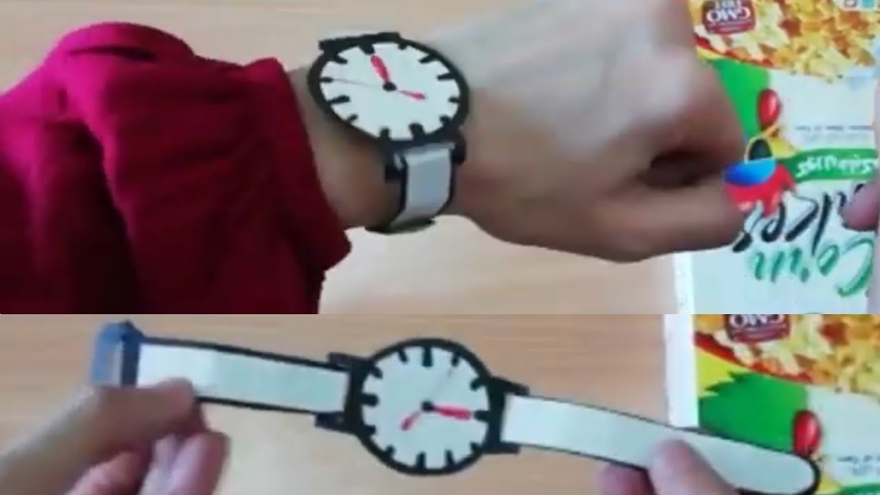 Art and craft : how to make a simple watch by paper for kids! - YouTube