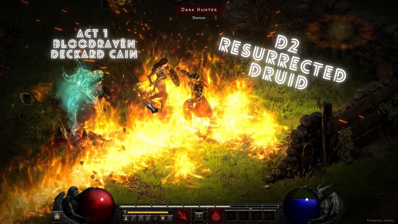 Diablo 2 Resurrected Blood Raven & Tristram Fire Druid Gameplay! - YouTube